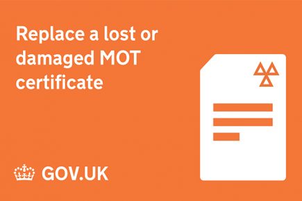 Making it easier for motorists to replace a lost MOT certificate ...
