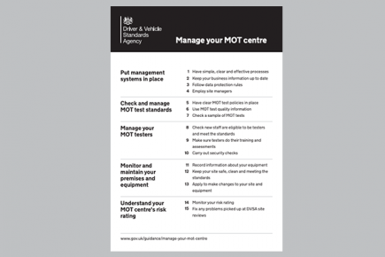 Improving our guidance about managing an MOT centre – Matters of Testing